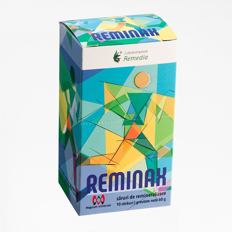 Saruri de remineralizare, Reminax, 10 stickuri, Remedia - eMAG.ro