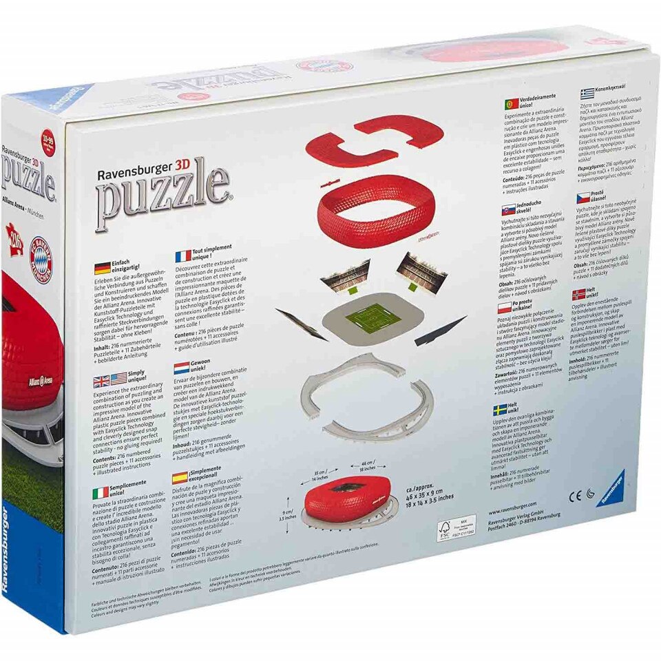 Puzzle 3D Allianz Arena, 216 Piese - eMAG.ro