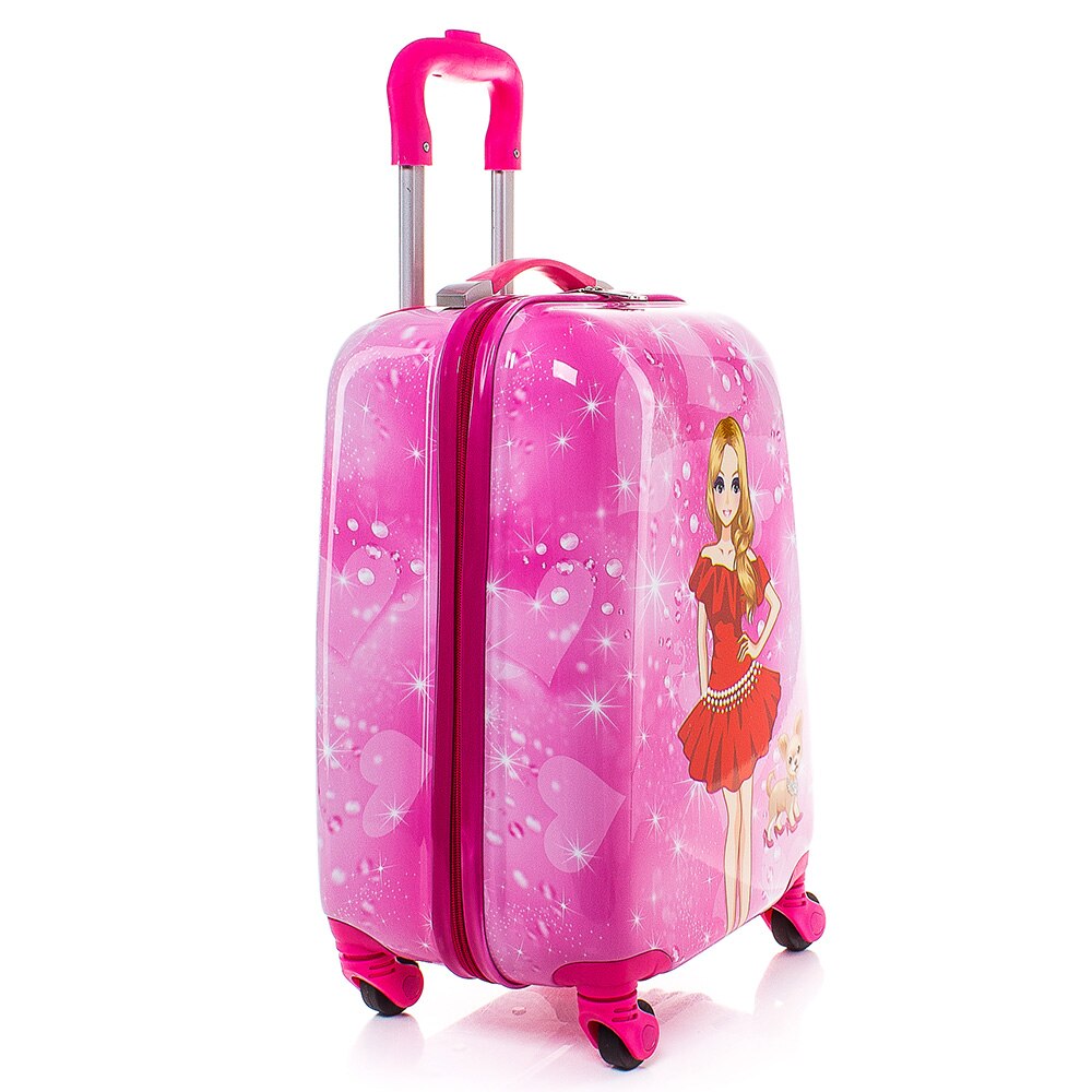 Valiza cu roti Perect line T1010-07, Roz - eMAG.ro