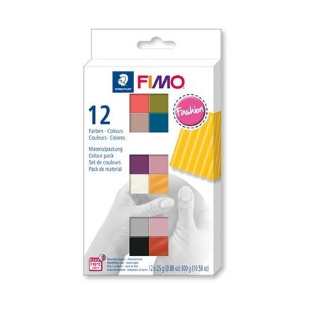Set plastilina, FIMO, 12 culori, 12 x 25 g - eMAG.ro