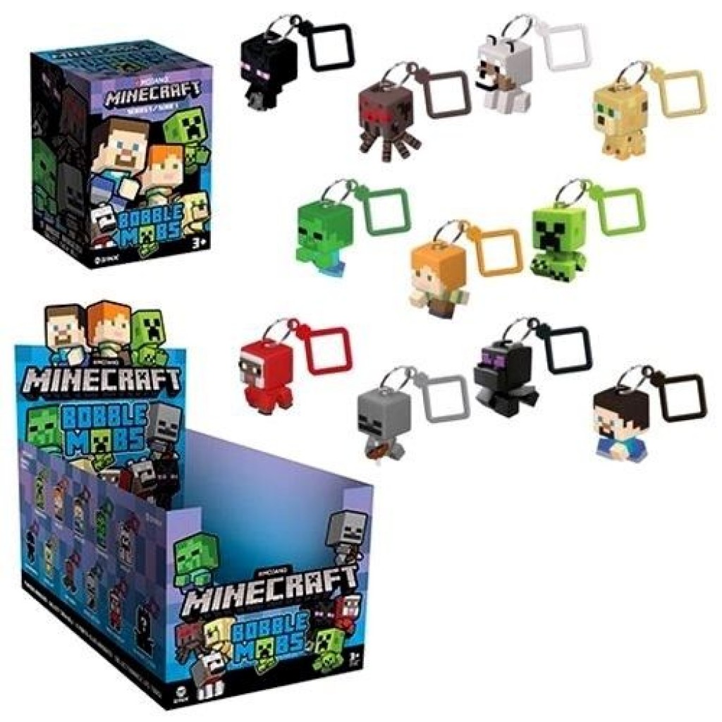 Breloc, Minecraft, Seria 1, Mystery Box, Bobble Mobs, 5 cm - eMAG.ro