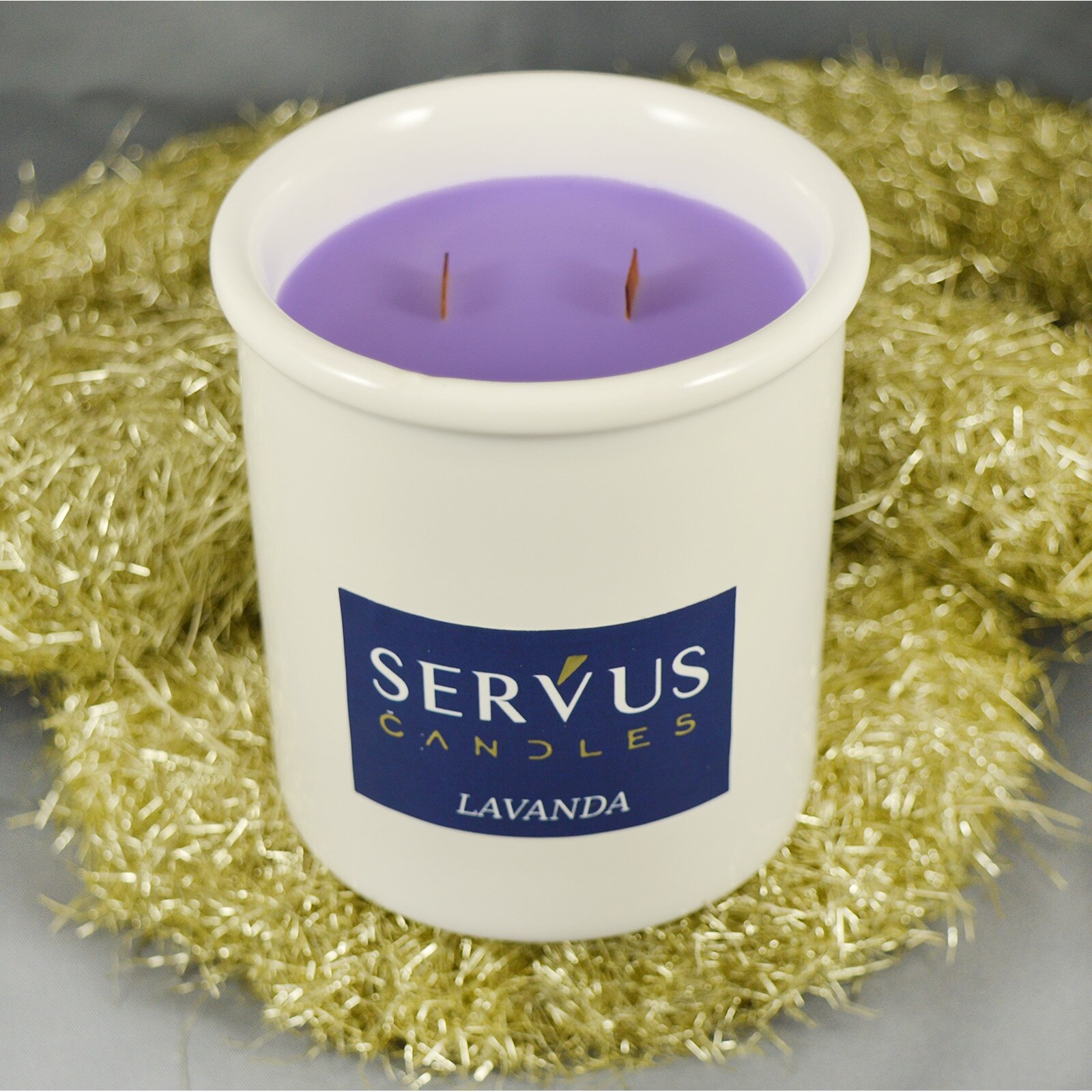Levendula illatú gyertya, 2 fa kanóckal - eMAG.hu
