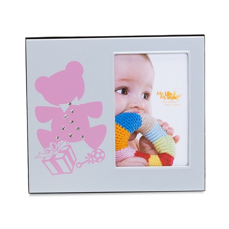 Rama foto pentru copii Baby Teddy, roz, 10x15 cm - eMAG.ro