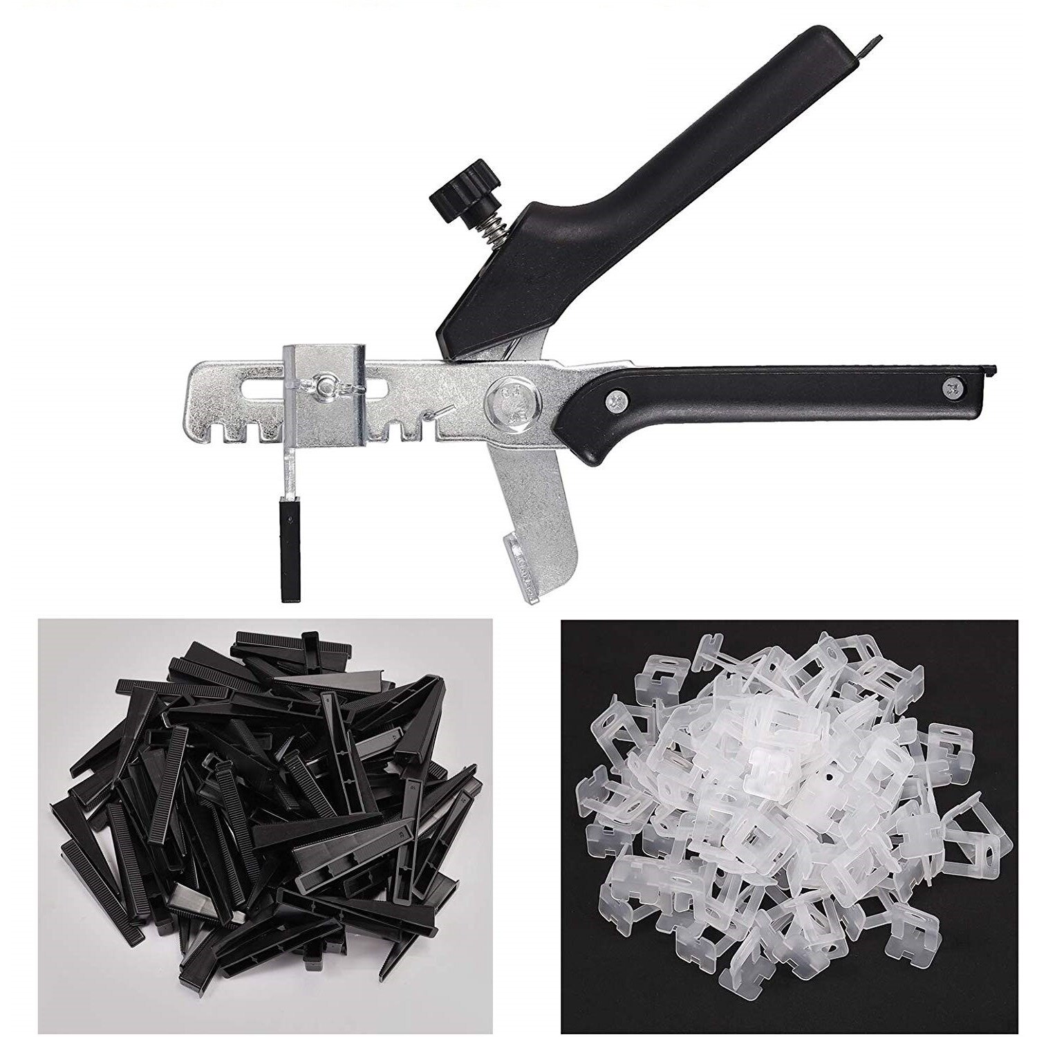 Set 1000 clipsuri 1.0 mm, 300 pene si 1 cleste METAL sistem nivelare ...