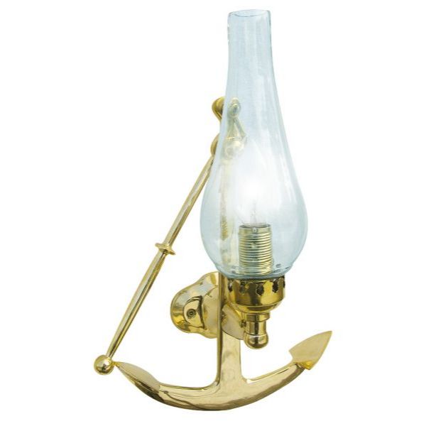 Lampa de perete Sea Club, model cu ancora din alama, soclu E14, 21 ...