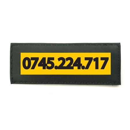 Placa numar de telefon de afisat in parbriz, imbracat in piele - eMAG.ro