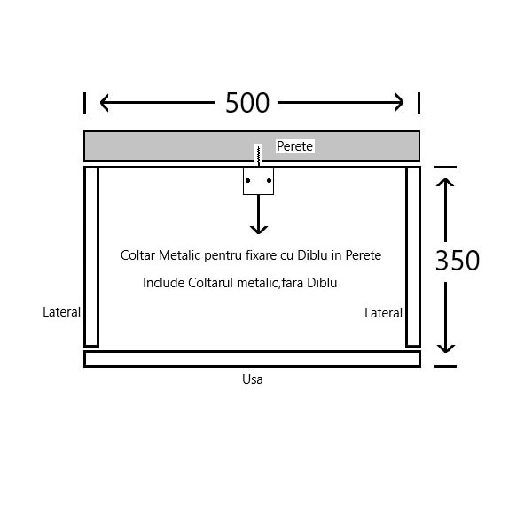 Soldat Baie Mdf vopsit lucios ,cu 4 usi si un sertar - eMAG.ro