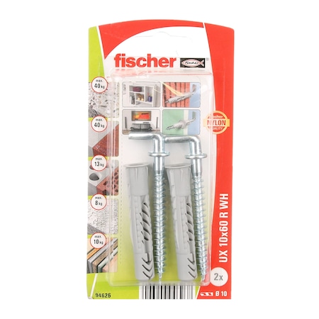 Diblu fischer nylon cu carlig UX 10x60 R WH K, set 2 buc - eMAG.ro
