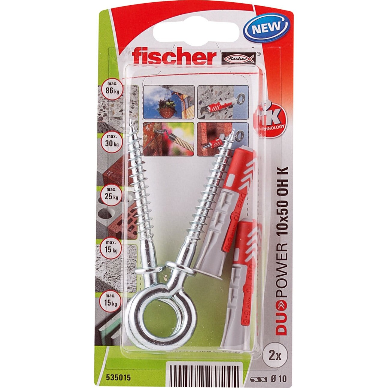 Diblu fischer nylon universal DUOPOWER, 10x50 OH K, set 2 buc - eMAG.ro