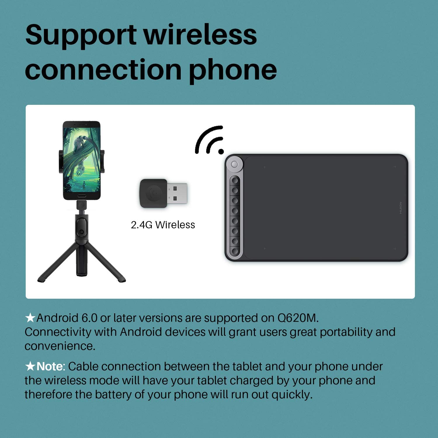 Tabla digitala, HUION, Inspiroy Dial Q620M - eMAG.ro