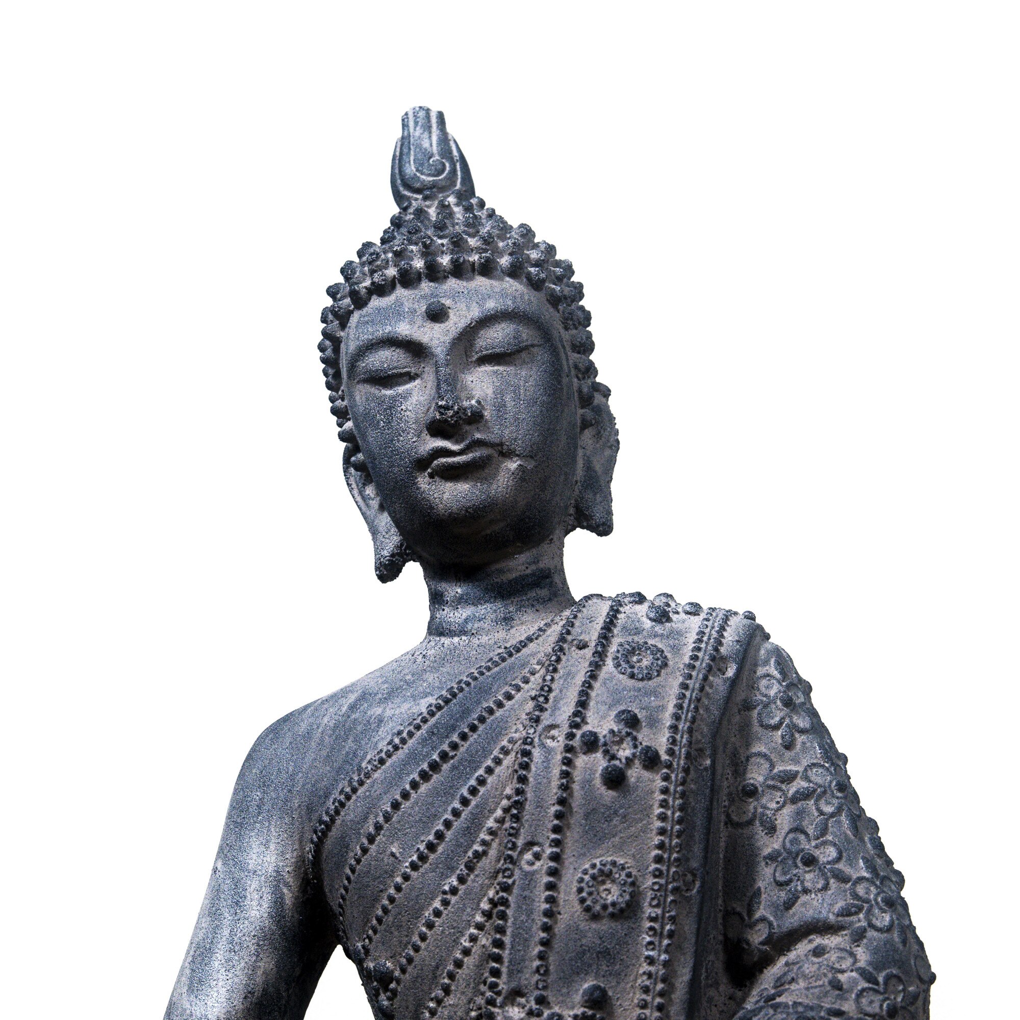 Statueta Meditating Buddha Grey, M - eMAG.ro