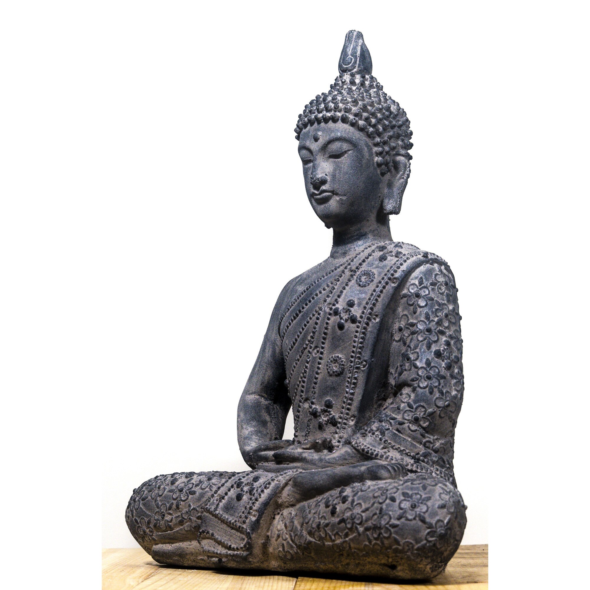 Statueta Meditating Buddha Grey, M - eMAG.ro
