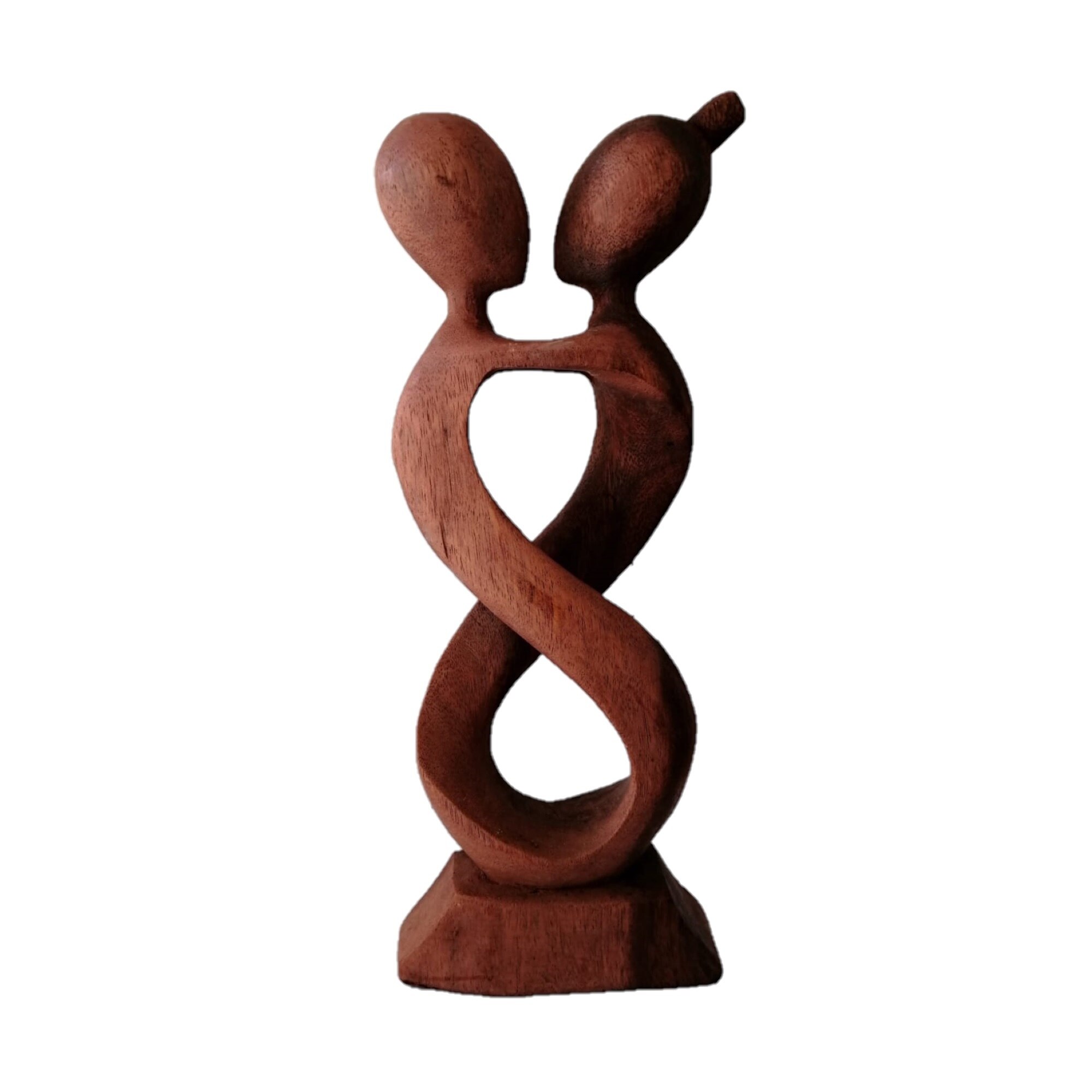 Statueta abstracta din lemn - Infinity Lovers, 30 cm - eMAG.ro