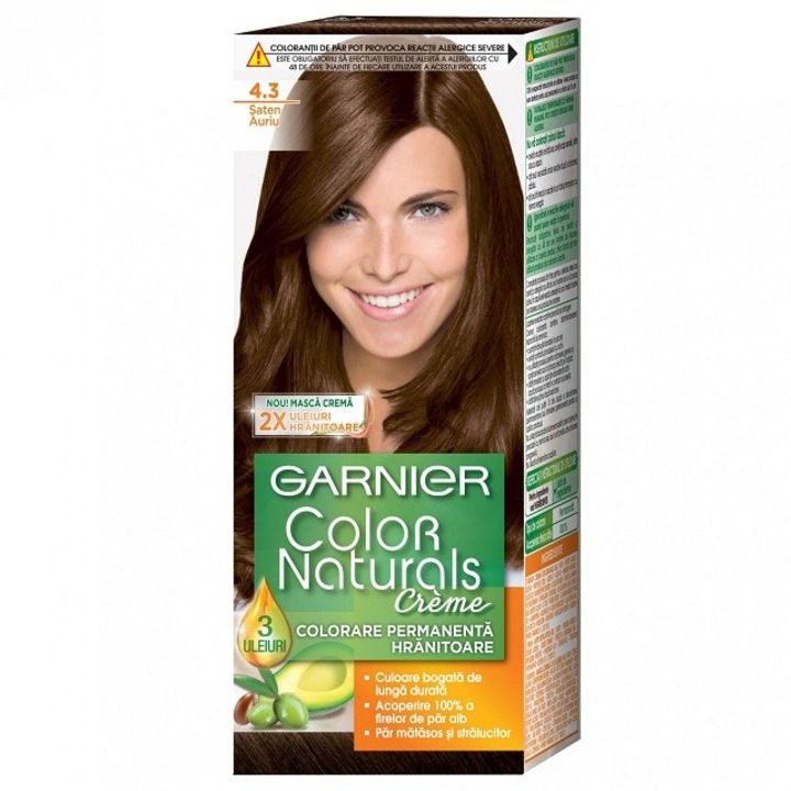 Set Vopsea de Par Permanenta cu Amoniac Garnier Color Naturals 4.3 ...