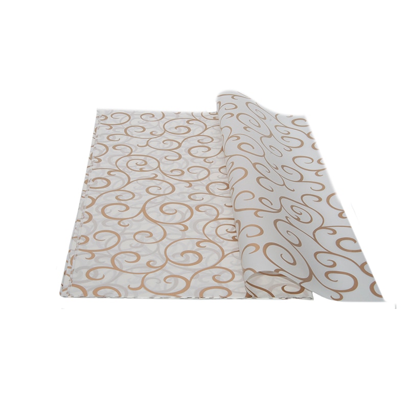 Set 20 coli hartie cerata alba cu imprimeu auriu - eMAG.ro