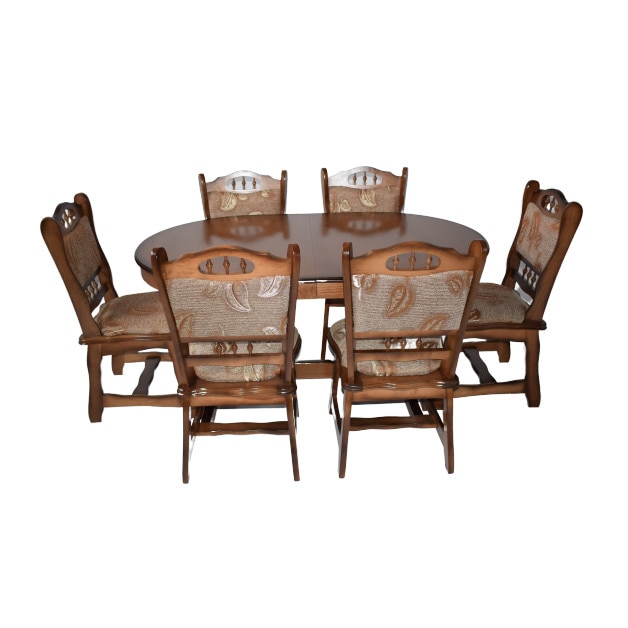 Masa ovala extensibila ,Bavy Express Invest,Stejar,230cmx95 cm - eMAG.ro