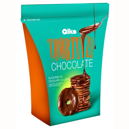 TOORTITZI glazurati cu ciocolata cu lapte 100g, ALKA - eMAG.ro