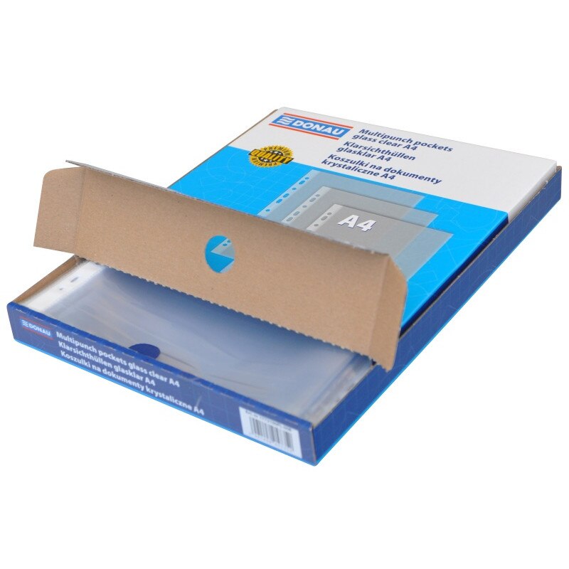 File protectie A4 50 microni din plastic cristal transparent lucios ...