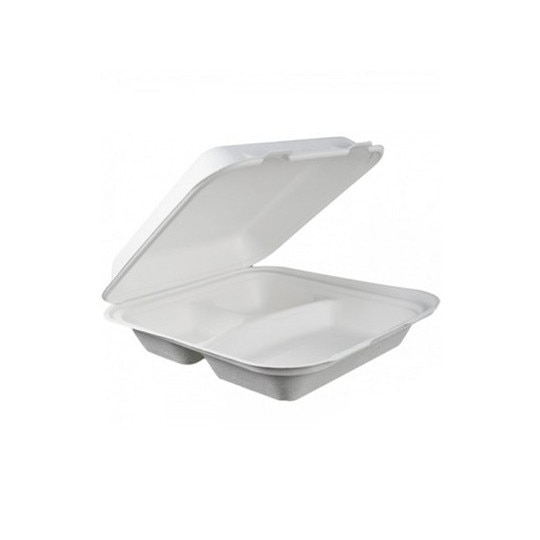 Caserole BIO din carton cu 3 compartimente, 50buc/set - eMAG.ro