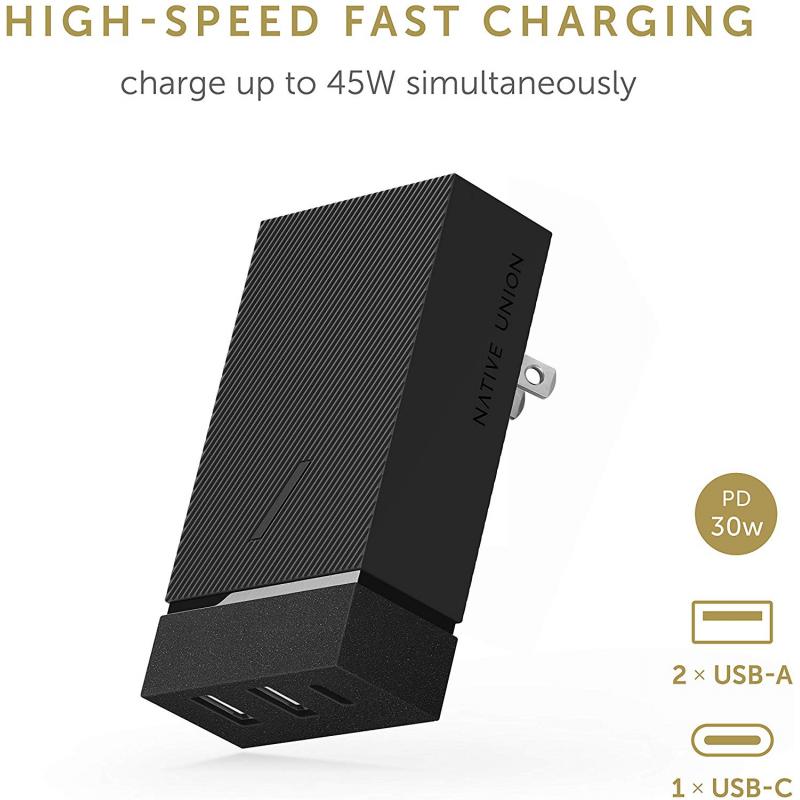 Incarcator retea Native Union Smart Charger PD 45W Slate - eMAG.ro