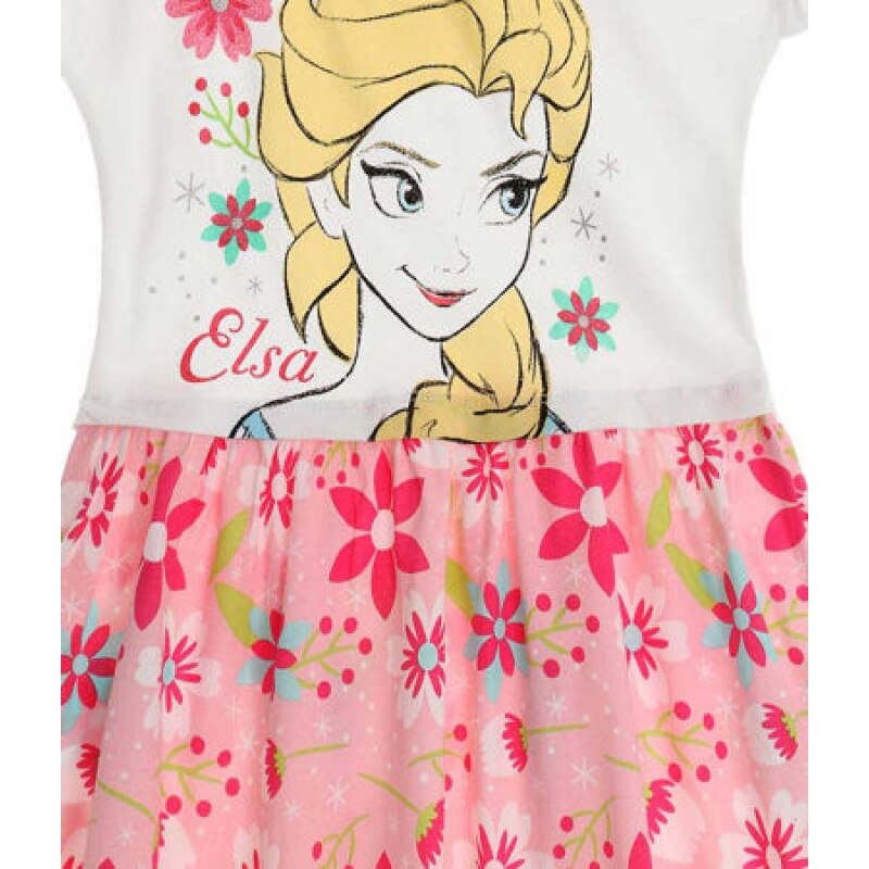 Rochita de vara Disney Frozen alb/roz, 140 cm, 10 ani - eMAG.ro