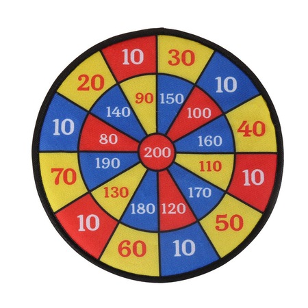 Placa de sageti, TeleOnline Europe, Burete, cu prindere velcro, Multicolor - eMAG.ro