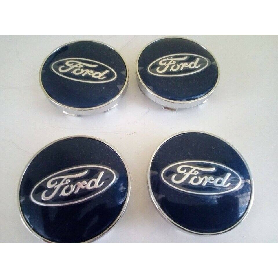 Set 4 capacele roti 60mm albastre, Ford Focus/Mondeo/Kuga, pentru jante ...