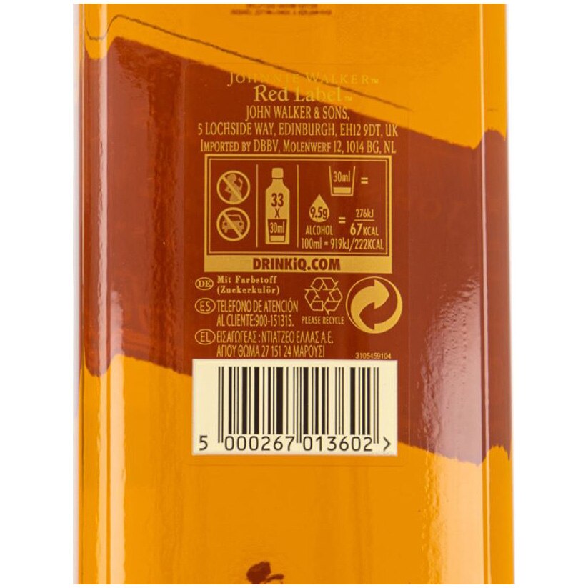 Johnnie Walker Red Label Whisky, 40%, 1l - eMAG.hu