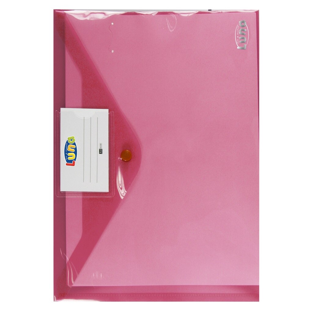 Mapa plastic plic cu capsa si eticheta A4, Luna, rosu - eMAG.ro