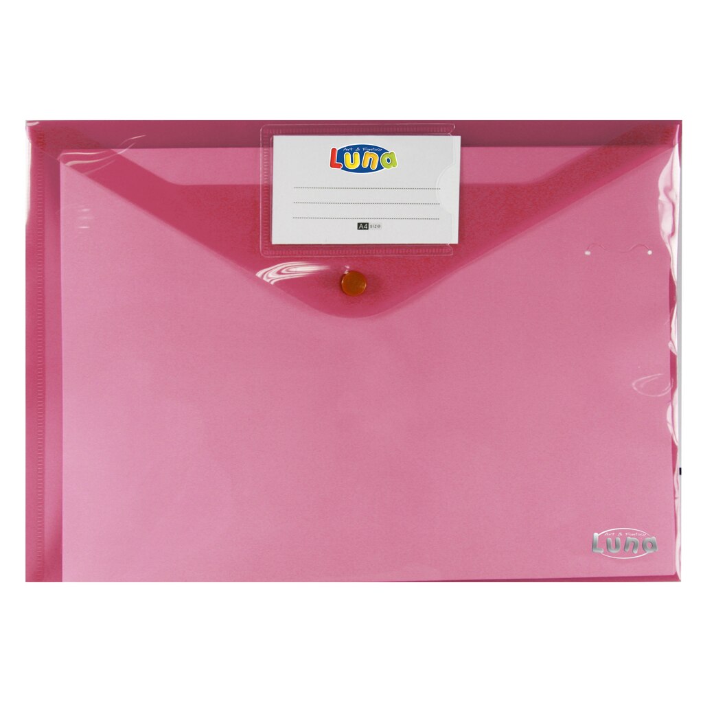 Mapa plastic plic cu capsa si eticheta A4, Luna, rosu - eMAG.ro