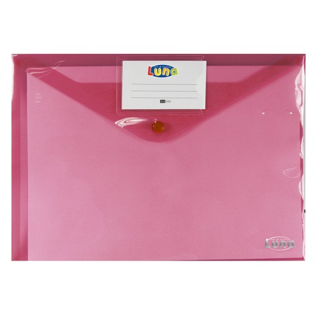 Mapa plastic plic cu capsa si eticheta A4, Luna, rosu - eMAG.ro