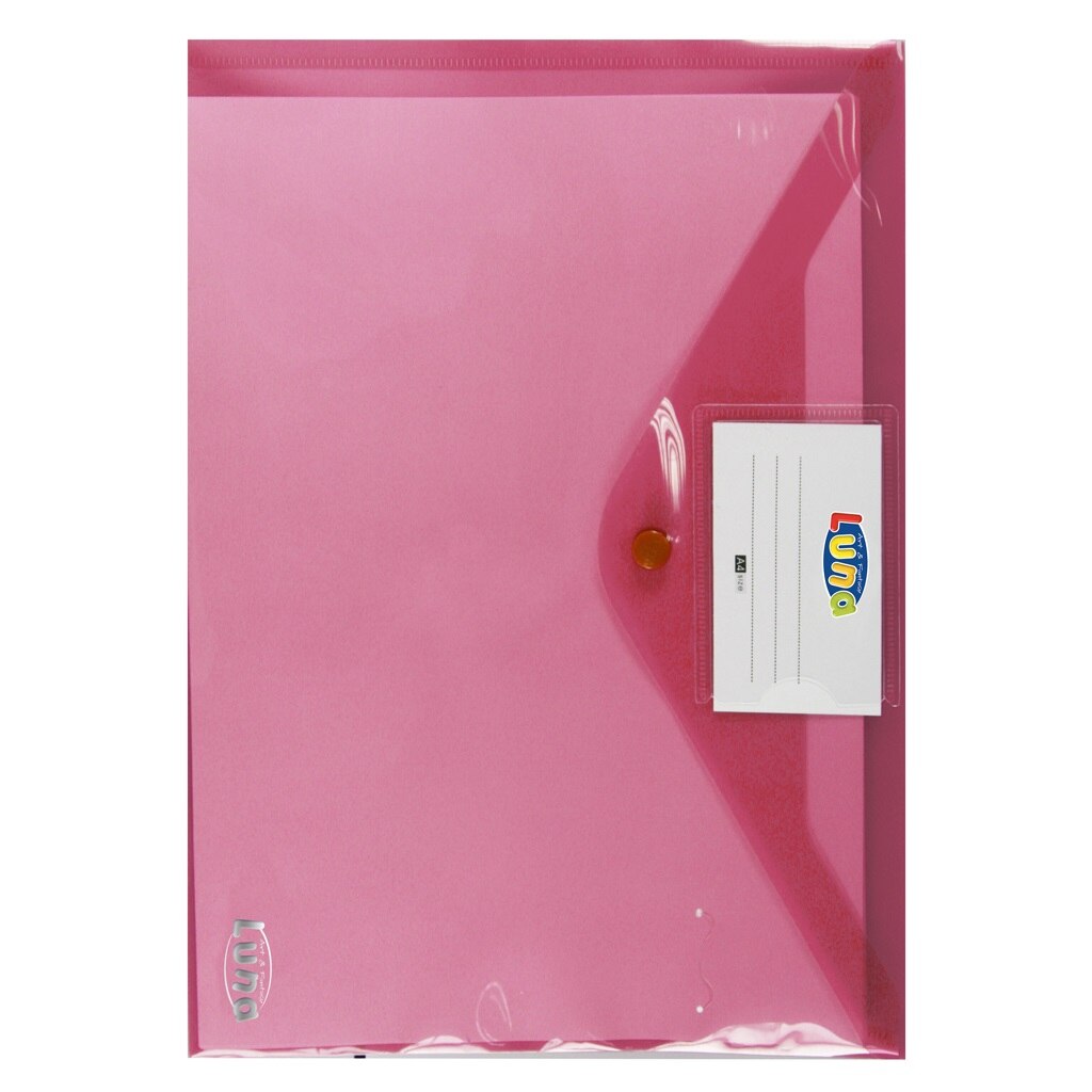 Mapa plastic plic cu capsa si eticheta A4, Luna, rosu - eMAG.ro