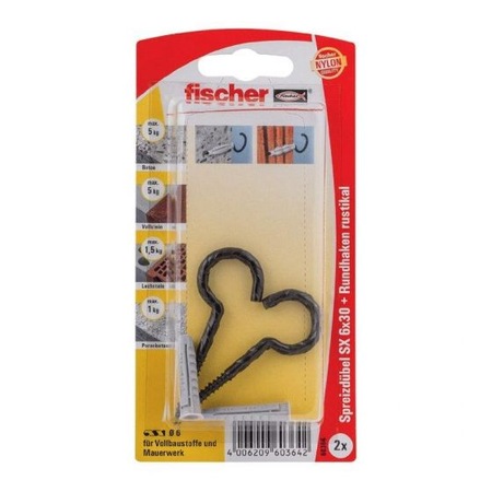 Diblu fischer nylon cu carlig SX 6x30 RHR 63 K, set 2 buc - eMAG.ro