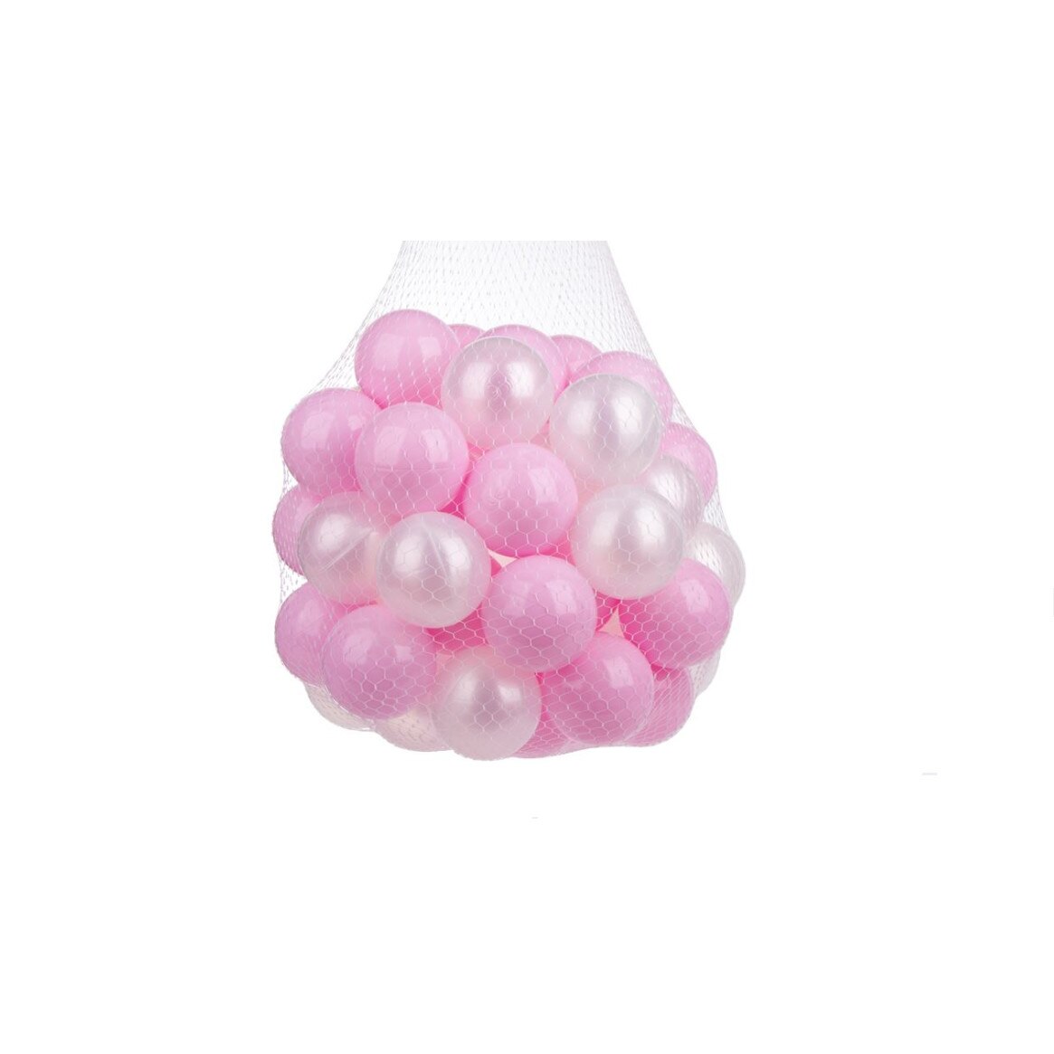 Set 50 bile din plastic pentru piscine/locuri de joaca, roz/alb - eMAG.ro