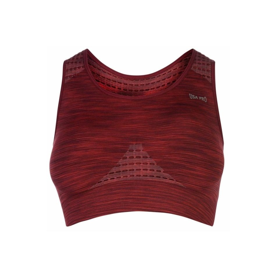 Bustiera sport dama USA Pro Crop Top, Rosu, S - eMAG.ro