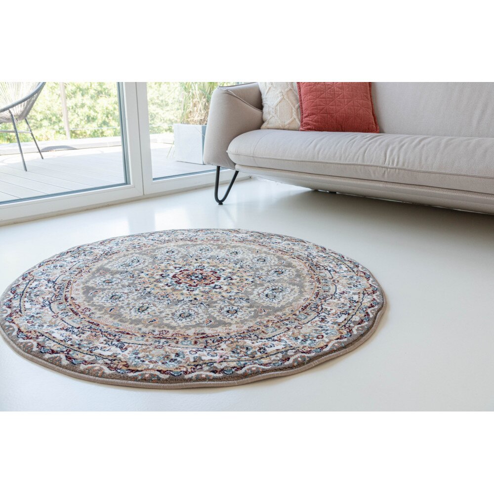Covor Super sultan 156 maro-bej 100cm rotund - eMAG.ro