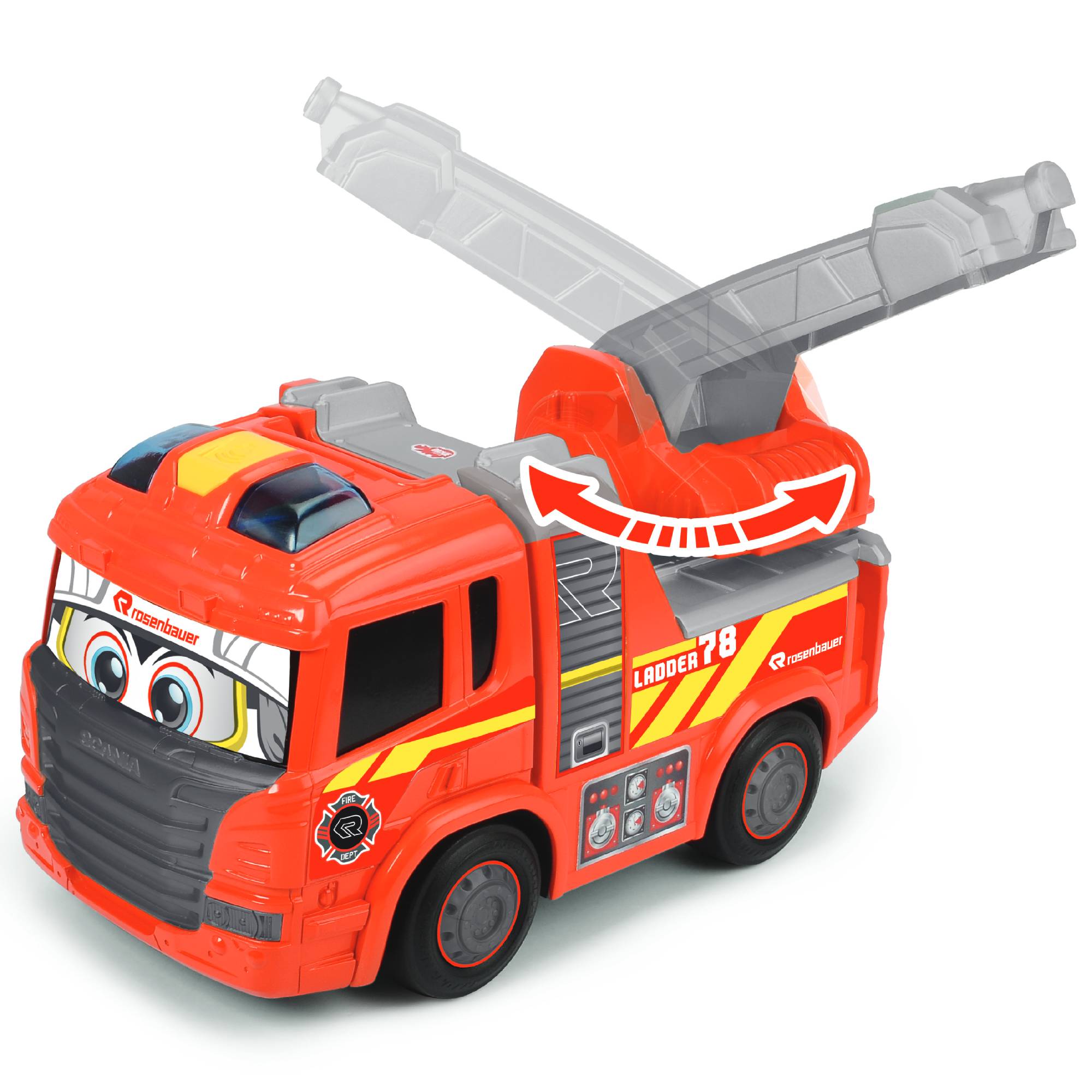 Masina de pompieri Dickie Toys, Happy Fire Engine, 25 cm - eMAG.ro