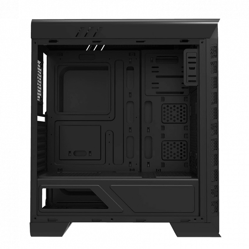 Carcasa Gamemax Elysium Black, Middle Tower, fara sursa, ATX, Black ...