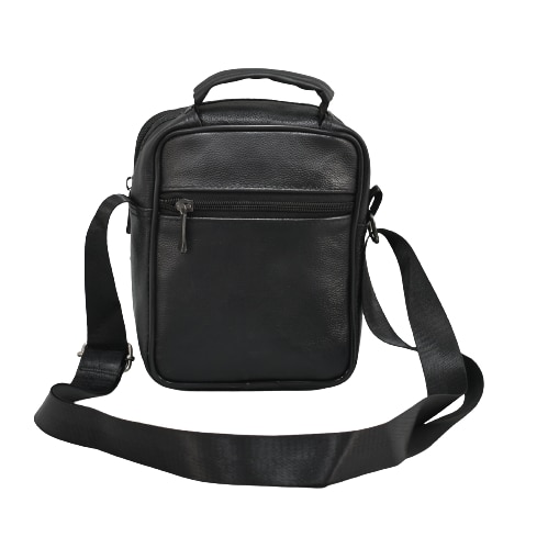 Geanta barbati, Piele naturala, 14x19x8cm, Negru - eMAG.ro