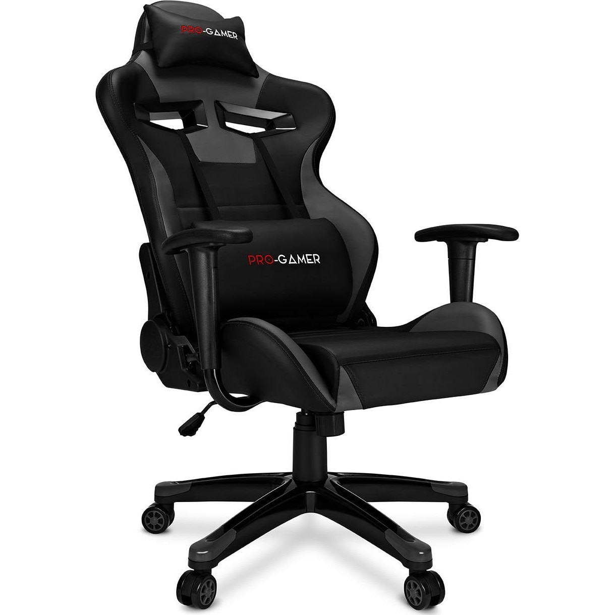 Scaun gaming PRO-GAMER Aguri, Negru/Gri - eMAG.ro