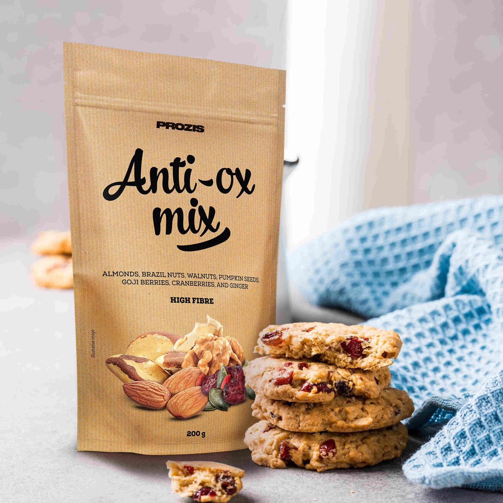 Mix de Seminte, Nuci, Alune si Migdale, Anti-Ox Mix - 200 g - eMAG.ro