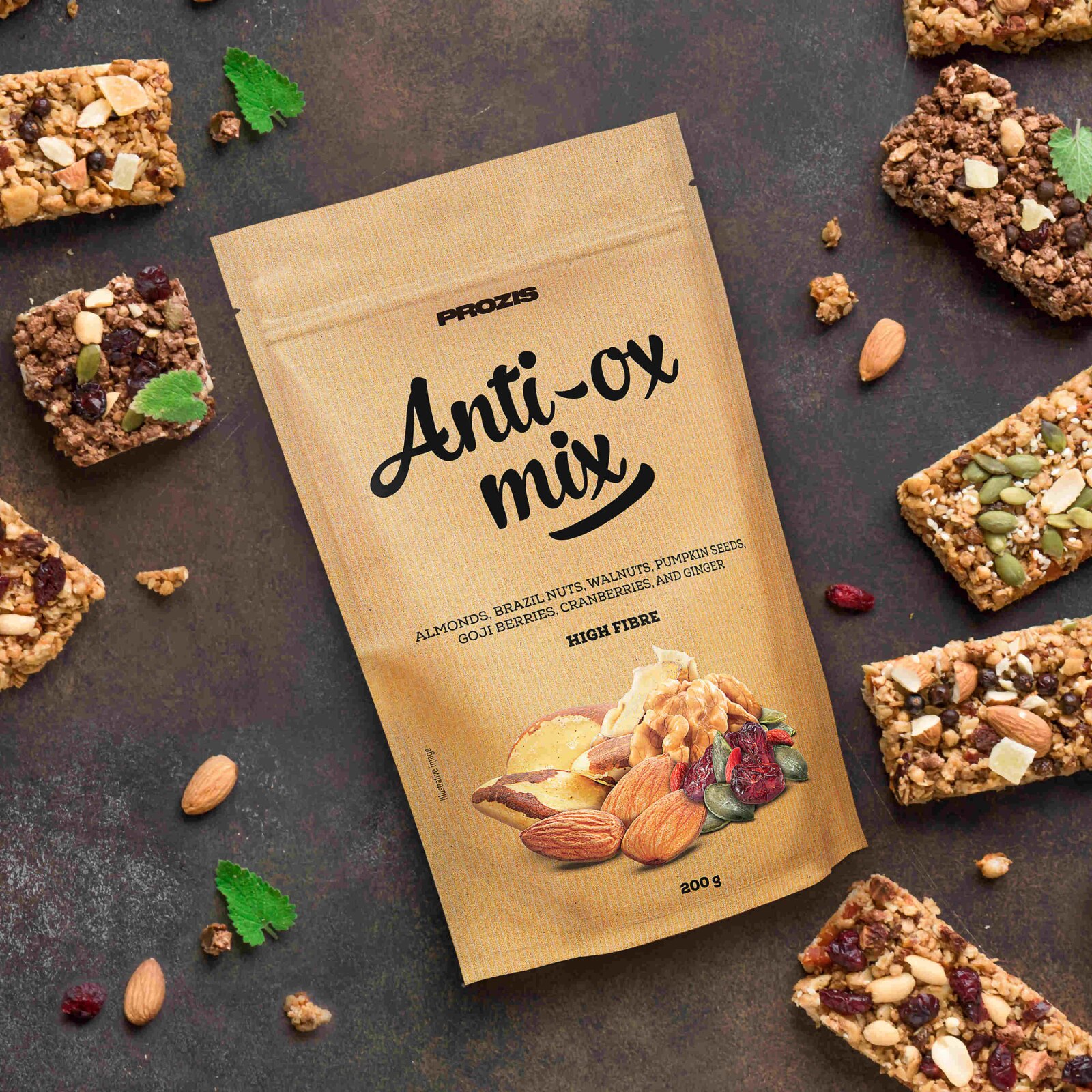 Mix de Seminte, Nuci, Alune si Migdale, Anti-Ox Mix - 200 g - eMAG.ro