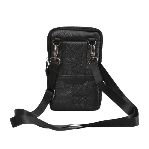 Geanta barbati, Piele naturala, 11/18/4cm, Negru - eMAG.ro