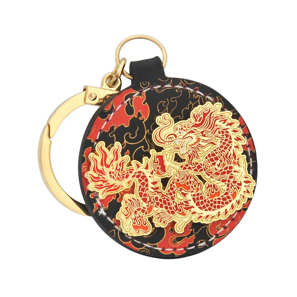 Amuleta feng shui Dragon cu bila de foc anti conflict, din metal ...