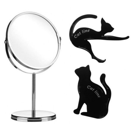 Комплект огледало и шаблони за очна линия и сенки, 2 броя - eMAG.bg