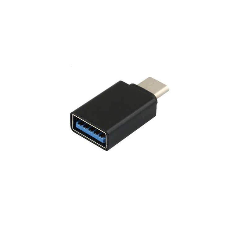 Преходник Алуминиев OTG USB Micro USB мъжки към USB 3.0 женски Черен ...