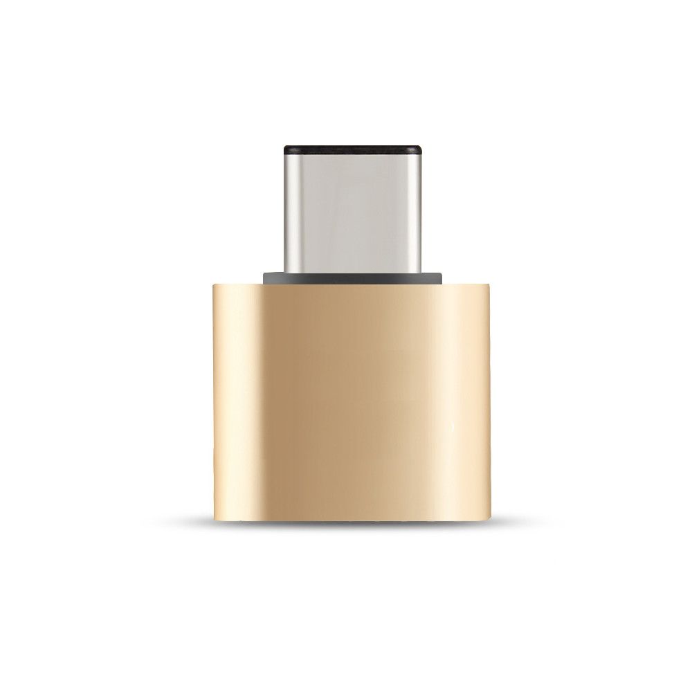 Adaptor Metalic OTG USB Type C tata la USB 3.0 mama Gold - eMAG.ro