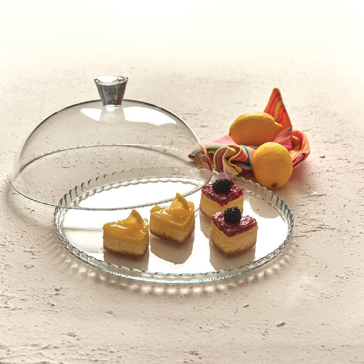 Platou tort cu capac Pasabahce Patisserie, 32 cm, sticla - eMAG.ro