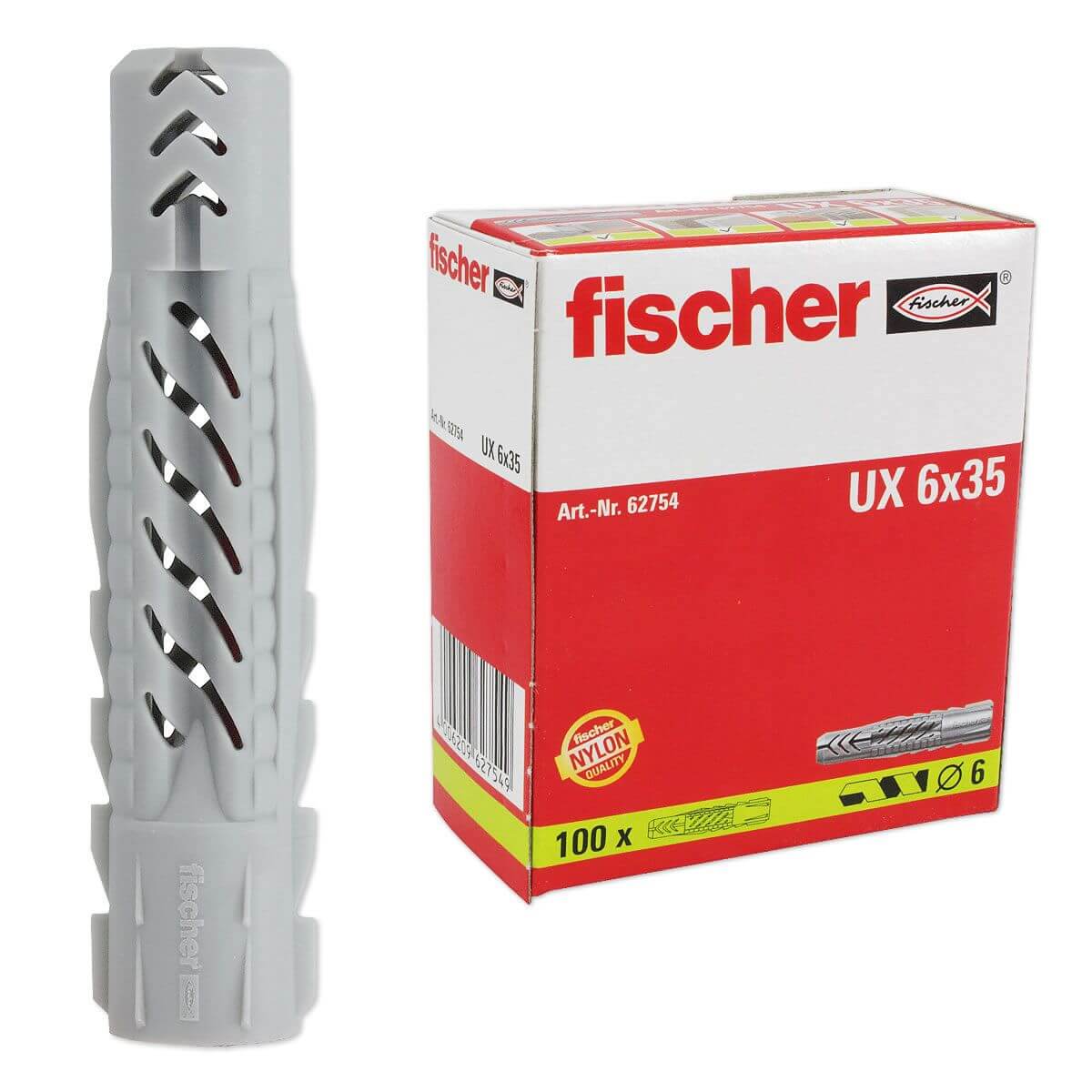 Diblu fischer nylon univerzális UX 6x35, készlet 100 db - eMAG.hu