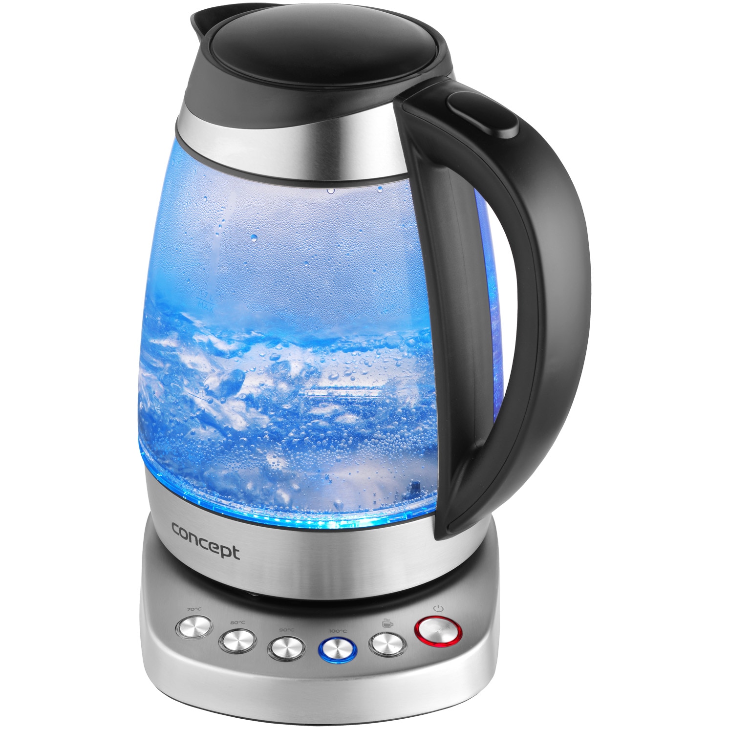 Fierbator Concept RK 4130, Sticla-Inox 1,7 l, 2200w, Siguranta dubla ...